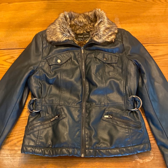 Black Rivet | Jackets & Coats | Black Rivet Womens Leather Jacket ...